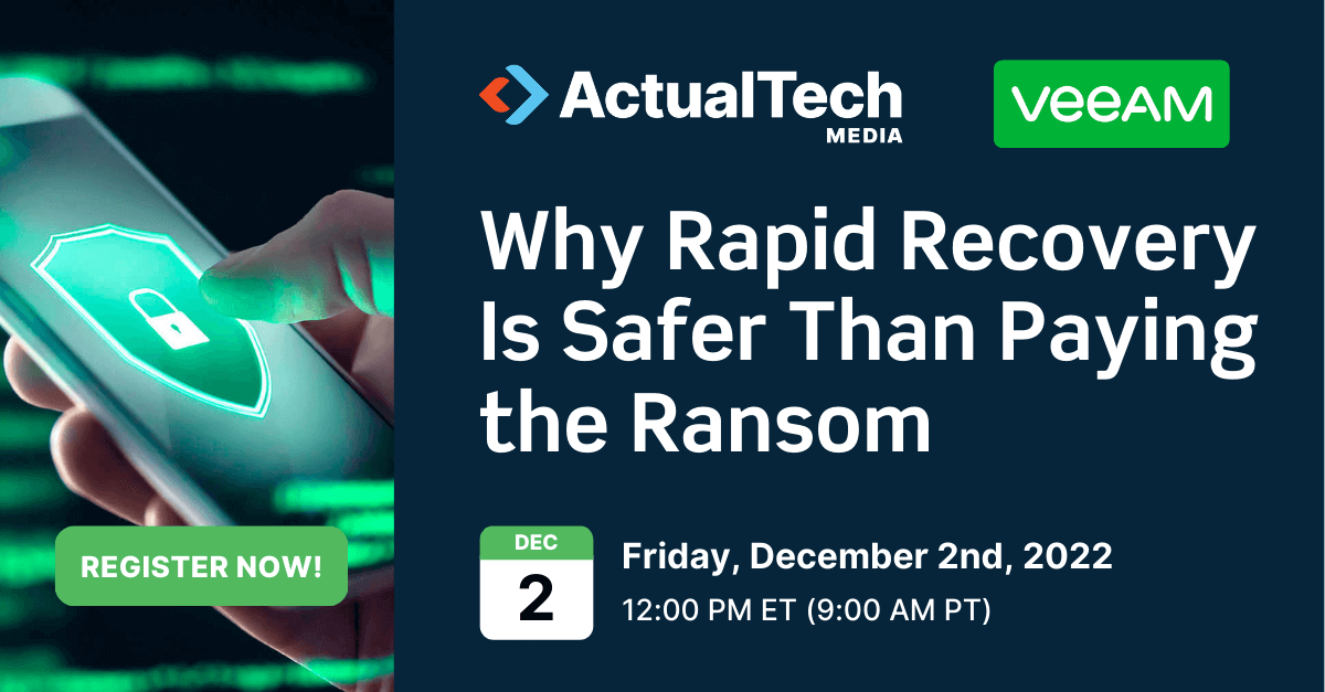 Webinar: Why Rapid Recovery Is Safer Than Paying the Ransom
