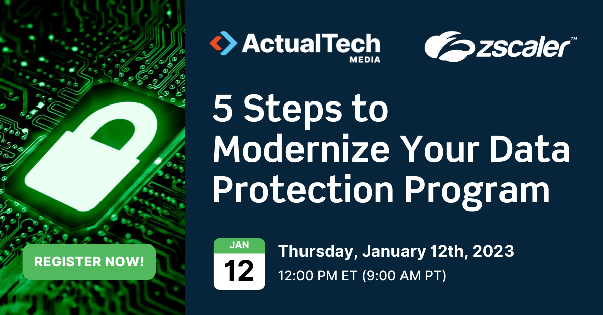 Webinar: 5 Steps to Modernize Your Data Protection Program