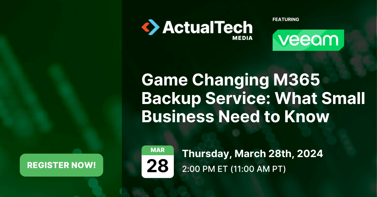 Webinar: Game Changing M365 Backup Service: What Small Businesses Need...